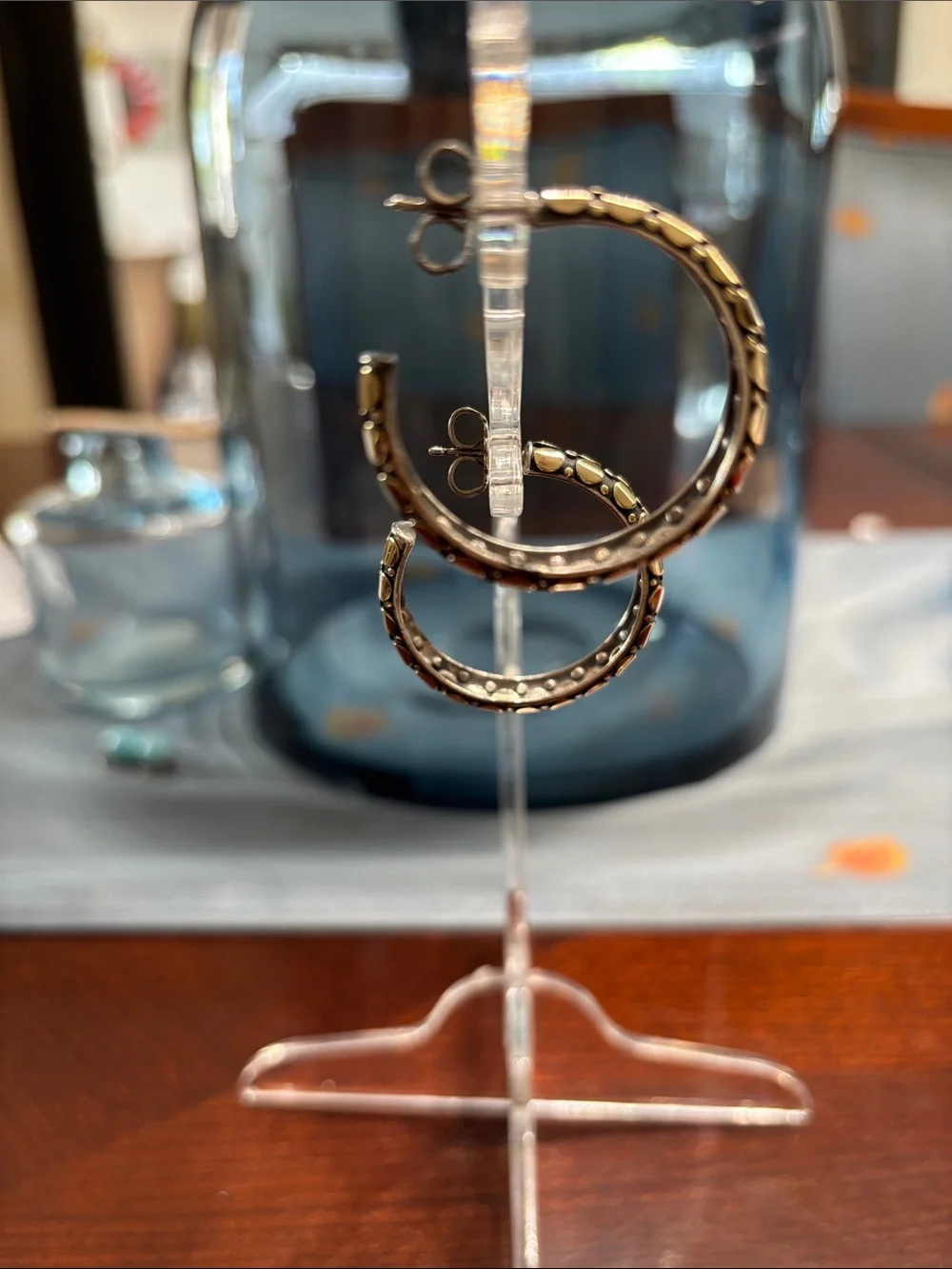 John Hardy | Jewelry | John Hardy Gold Dot Stainless Hoop Earrings ...